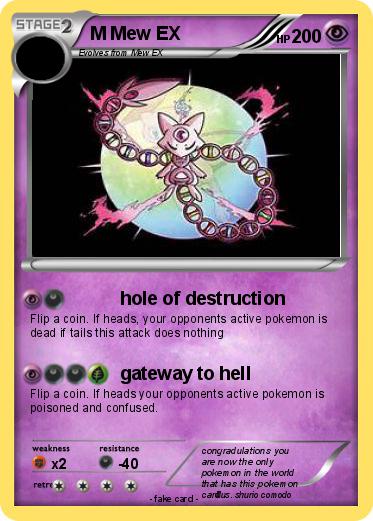 Pokémon M Mew EX 46 46 - hole of destruction - My Pokemon Card