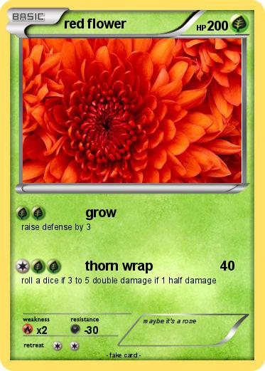 Pokémon red flower 5 5 - grow - My Pokemon Card