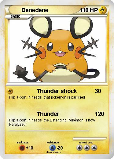 Pokémon Denedene - Thunder shock - My Pokemon Card