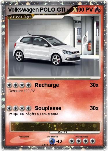 Pokémon Volkswagen POLO GTI - Recharge - Ma carte Pokémon