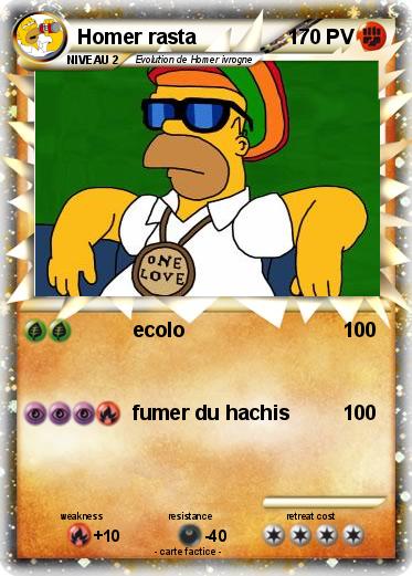 Pokémon Homer rasta 20 20 - ecolo - Ma carte Pokémon