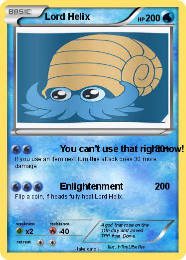 Pokémon Lord Helix 39 39 - You can't use that right now! - My Pokemon Card