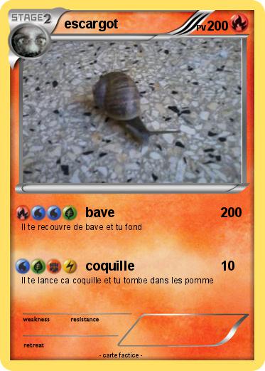 Pokémon escargot 29 29 - bave - Ma carte Pokémon