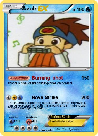 Pokémon Azule 2 2 - Burning shot - My Pokemon Card