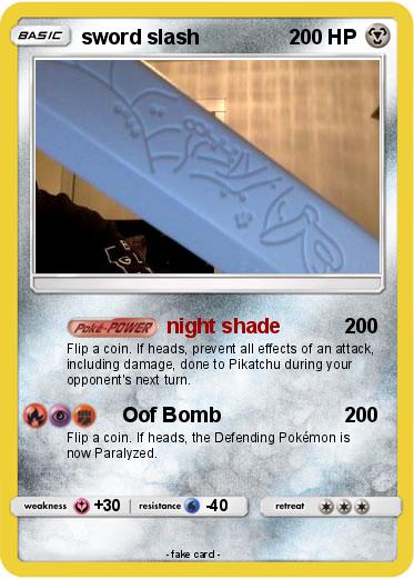 Pokémon sword slash 3 3 - night shade - My Pokemon Card