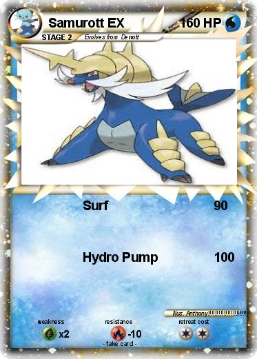 Pokémon Samurott EX 4 4 - Surf - My Pokemon Card