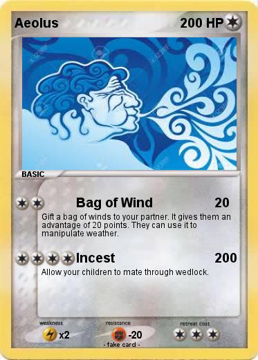Pokémon Aeolus 6 6 - Bag of Wind - My Pokemon Card