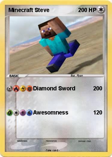 Pokémon Minecraft Steve 41 41 - Diamond Sword - My Pokemon Card