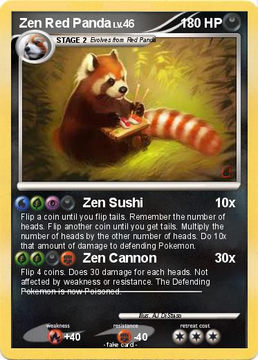 Pokémon Zen Red Panda - Zen Sushi - My Pokemon Card