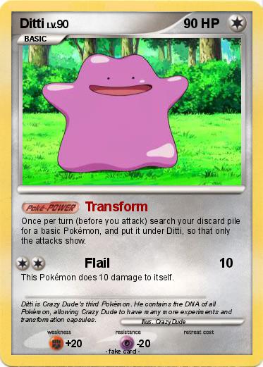 Pokémon Ditti - Transform - My Pokemon Card