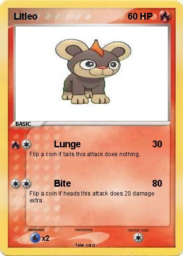 Pokémon Litleo 52 52 - Lunge - My Pokemon Card