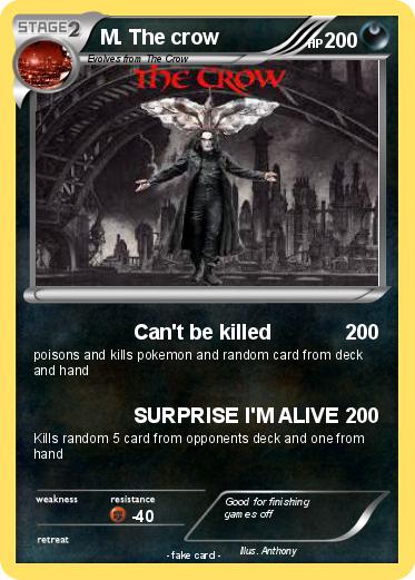 Pokémon M The crow - Can't be killed - My Pokemon Card
