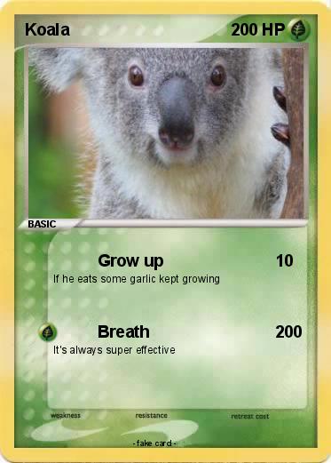 Pokémon Koala 1762 1762 - Grow up - My Pokemon Card