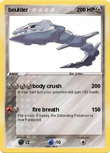 Pokémon boulder 38 38 - body crush - My Pokemon Card