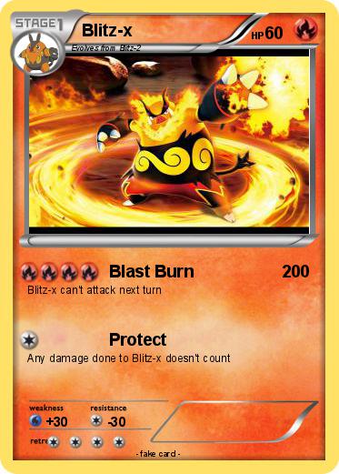 Pokémon Blitz x - Blast Burn - My Pokemon Card