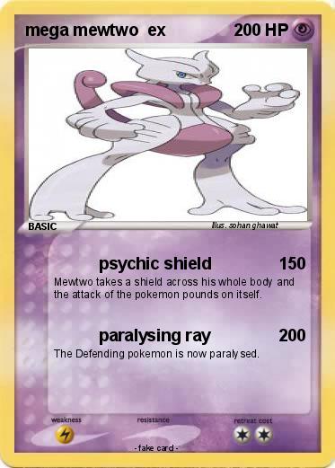 Pokémon mega mewtwo ex 25 25 - psychic shield - My Pokemon Card