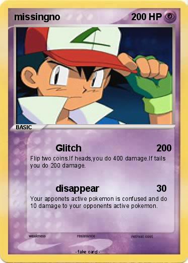 Pokémon missingno 1459 1459 - Glitch - My Pokemon Card