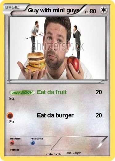 Pokémon Guy with mini guys - Eat da fruit - My Pokemon Card