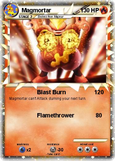 Pokémon Magmortar 36 36 - Blast Burn 120 - My Pokemon Card