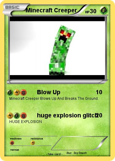 Pokémon Minecraft Creeper 60 60 - Blow Up - My Pokemon Card