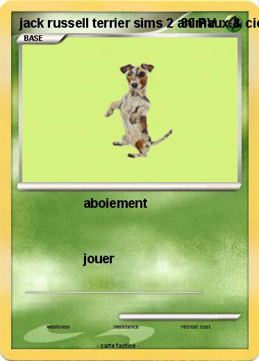 Pokémon jack russell terrier sims 2 2 - aboiement - Ma carte Pokémon
