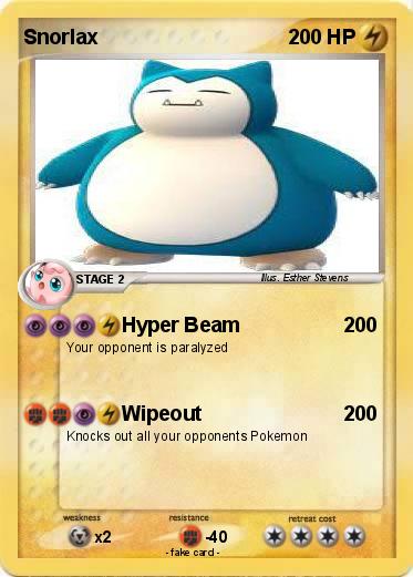 Pokémon Snorlax 1075 1075 - Hyper Beam - My Pokemon Card