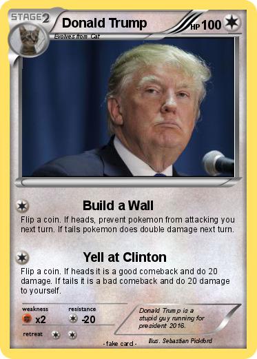 Pokémon Donald Trump 1013 1013 - Build a Wall - My Pokemon Card