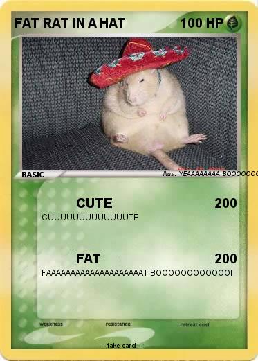 Pokémon FAT RAT IN A HAT - CUTE - My Pokemon Card