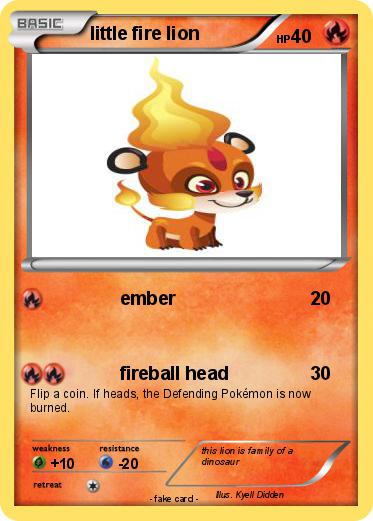 Pokémon little fire lion - ember - My Pokemon Card