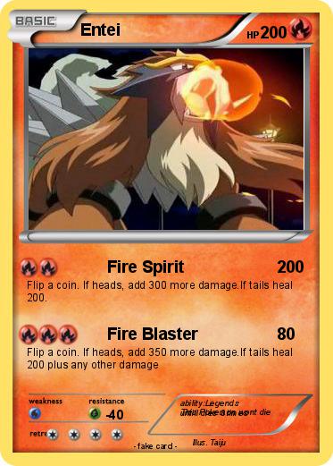 Pokémon Entei 2172 2172 - Fire Spirit - My Pokemon Card