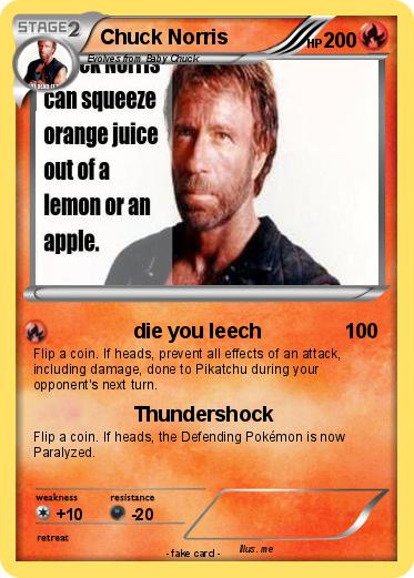 Pokémon Chuck Norris 3700 3700 - die you leech - My Pokemon Card