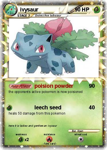Pokémon ivysaur 421 421 - poision powder - My Pokemon Card