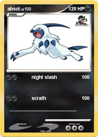 Pokémon absol 967 967 - night slash - My Pokemon Card
