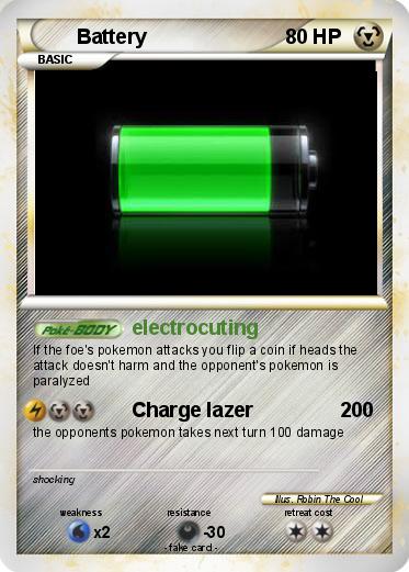 Pokémon Battery 30 30 - electrocuting - My Pokemon Card