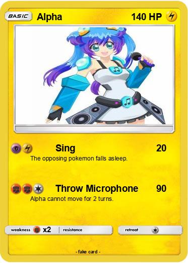 Pokémon Alpha 676 676 - Sing - My Pokemon Card