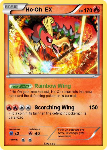 Pokémon Ho Oh EX 162 162 - Rainbow Wing - My Pokemon Card