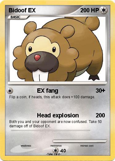 Pokémon Bidoof EX 2 2 - EX fang - My Pokemon Card