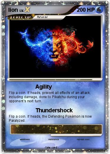 Pokémon lion 914 914 - Agility - My Pokemon Card