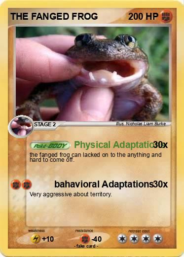 Pokémon THE FANGED FROG - Physical Adaptations - My Pokemon Card
