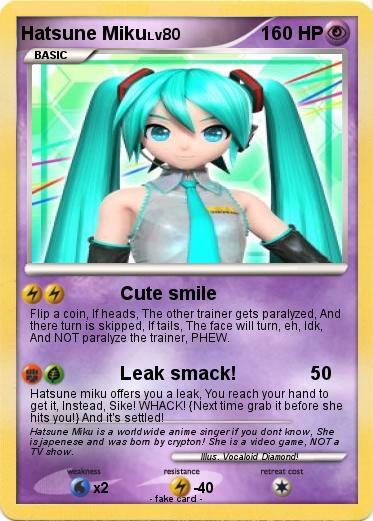 Pokémon Hatsune Miku 430 430 - Cute smile - My Pokemon Card