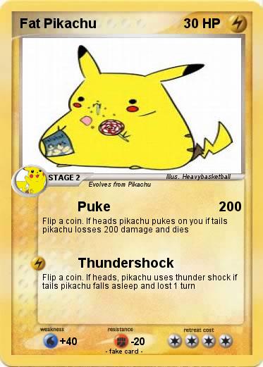Pokémon Fat Pikachu 168 168 - Puke - My Pokemon Card