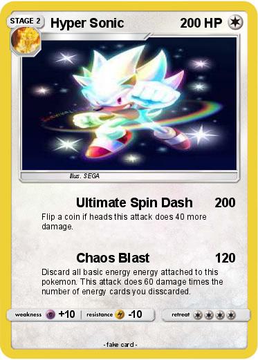 Pokémon Hyper Sonic 598 598 - Ultimate Spin Dash - My Pokemon Card