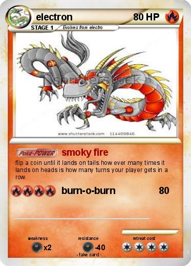 Pokémon electron 42 42 - smoky fire - My Pokemon Card