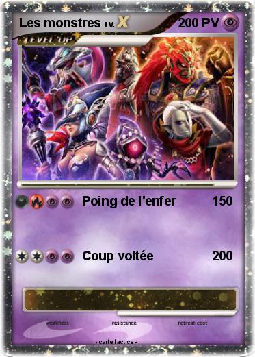 Pokémon Les monstres 12 12 - Poing de l'enfer - Ma carte Pokémon