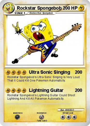 Pokémon Rockstar Spongebob - Ultra Sonic Singing - My Pokemon Card