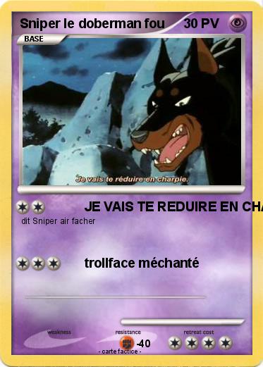 Pokémon Sniper le doberman fou - JE VAIS TE REDUIRE EN CHARPIE - Ma ...