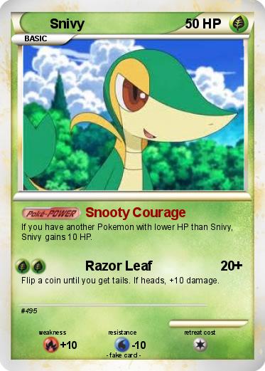 Pokémon Snivy 69 69 - Snooty Courage - My Pokemon Card