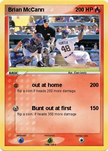 Pokémon Brian McCann - out at home - My Pokemon Card