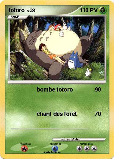 Pokémon totoro 85 85 - bombe totoro - Ma carte Pokémon