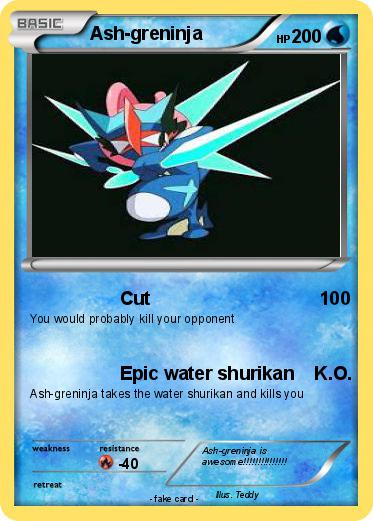 Pokémon Ash greninja 370 370 - Cut 100 - My Pokemon Card